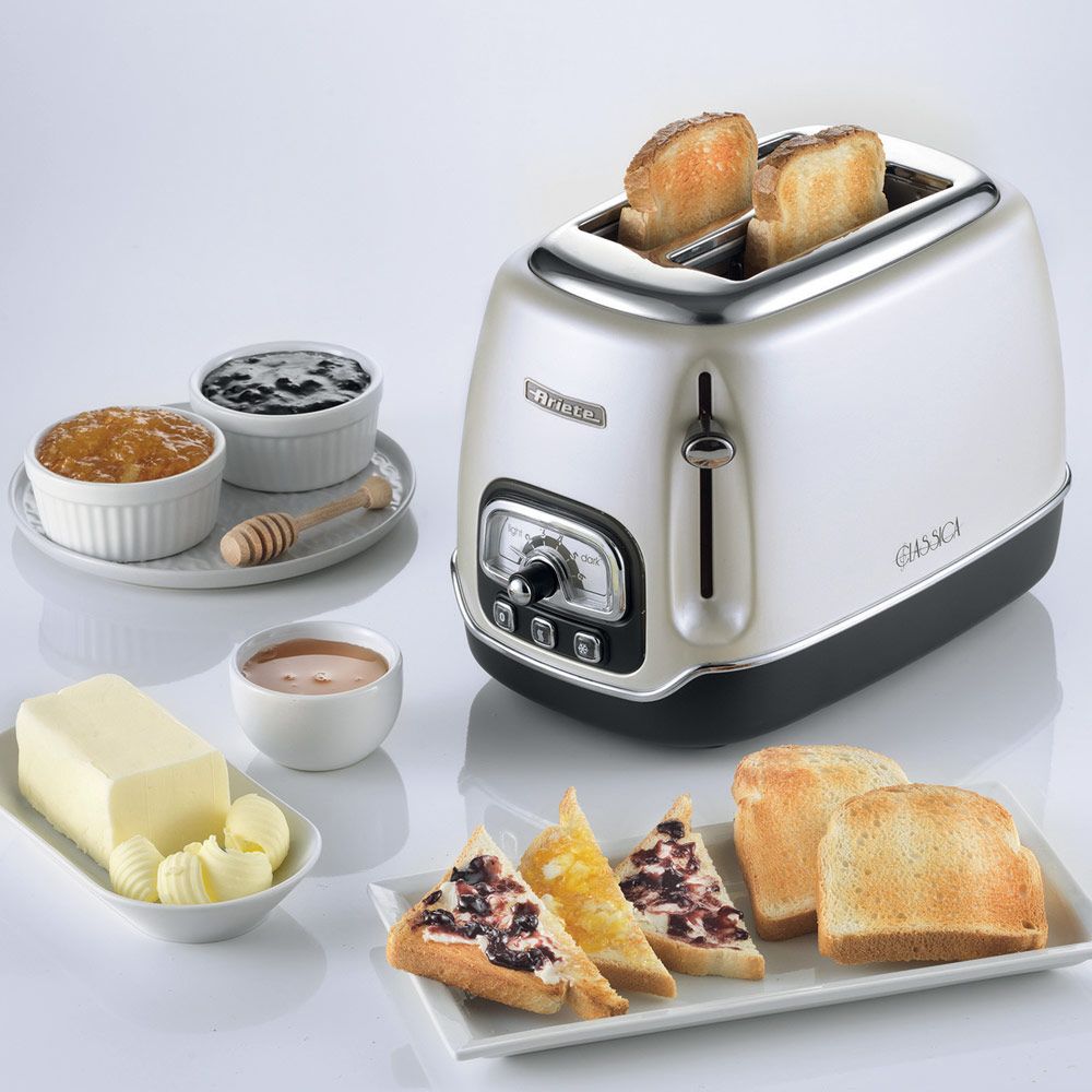 Ariete Classica Retro Broodrooster 2 Sneden Pearl