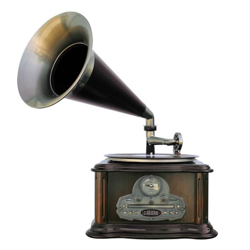 Speel je gehele muziekcollectie af met dit retro music center van ...