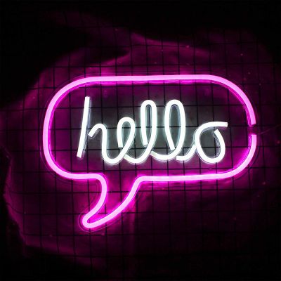 Ananas neon bord met USB kabel geel met groene verlichting